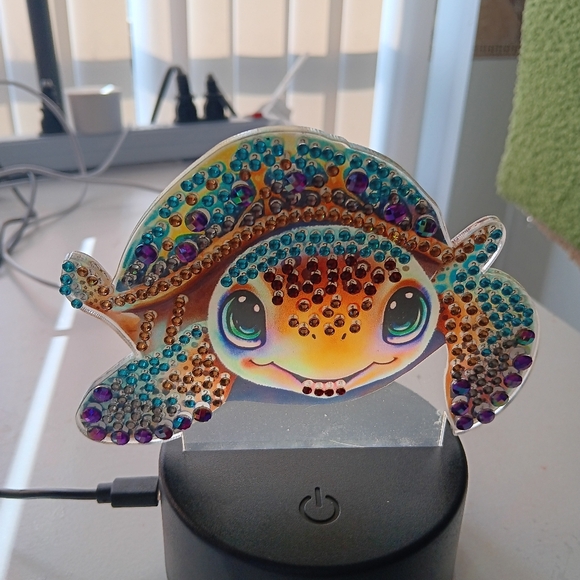 Hand Crafted | Accents | Hand Beaded Turtle Night Light | Poshmark